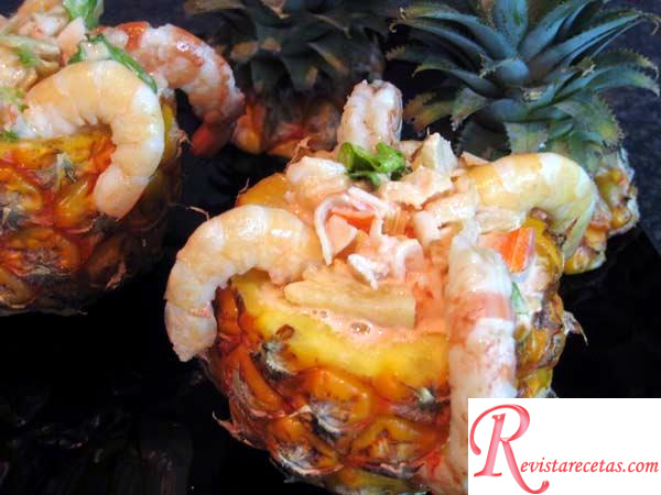 Piña baby con cóctel de marisco, Receta de Cocina - [Nombre de la ...